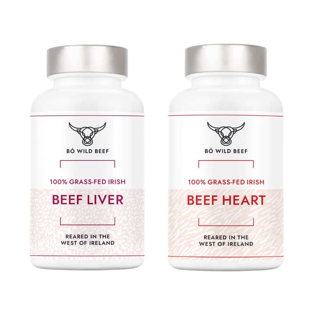 Energy Bundle -100% Irish Grass Fed Beef Liver & Heart Capsule - Bo ...