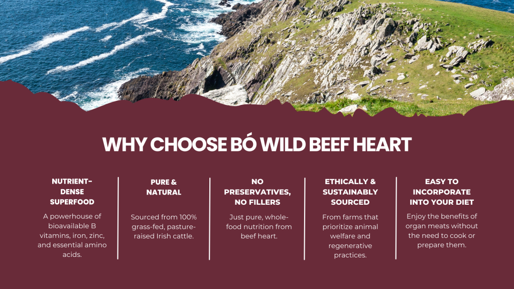 100% Grass Fed Irish Beef Heart - Bo Wild Beef